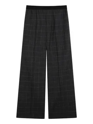 Balenciaga Dark Grey Tartan Trousers - Gray