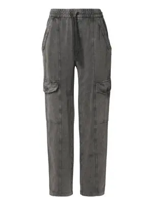 Isabel Marant Étoile Cotton Cargo Jogger Pants - Black