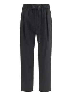 Dolce & Gabbana DOLCE & GABBANA Wool Gabardine Jogger Pants Black
