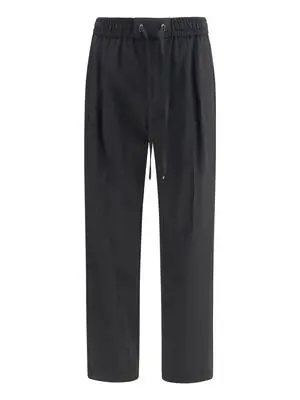 Dolce & Gabbana Wool Gabardine Jogger Pants - Black