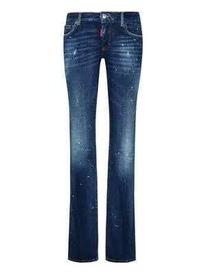 Dsquared2 Cotton Flared Jeans - Blue