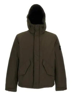 Stone Island Water-repellent Short Hooded Parka - Multicolor