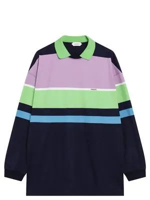 Versace Cotton-jersey Striped Mini Dress - Multicolor