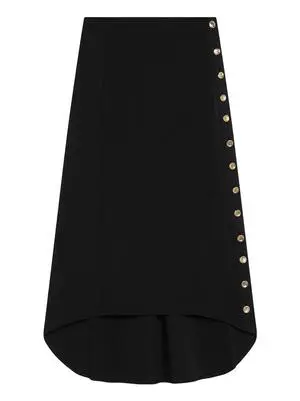 Givenchy Milan Stitch Skirt With Buttons - Black