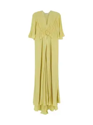 Alberta Ferretti Satin Long Dress - Multicolor