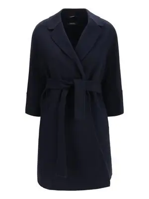 Max Mara S MAX MARA Arona Virgin Wool Coat Blue