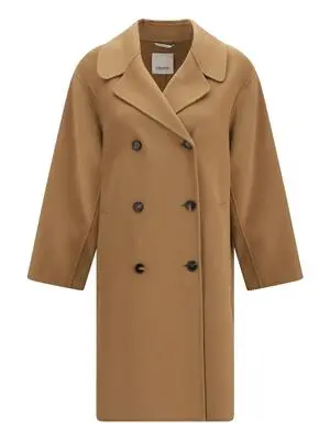 Max Mara Magnolia Double-breasted Virgin Wool Coat - Cream