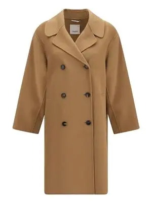 Max Mara Magnolia Double-breasted Virgin Wool Coat - Cream