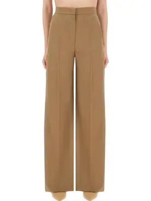 Max Mara MAX MARA Wide Leg Virgin Wool Pants Cream