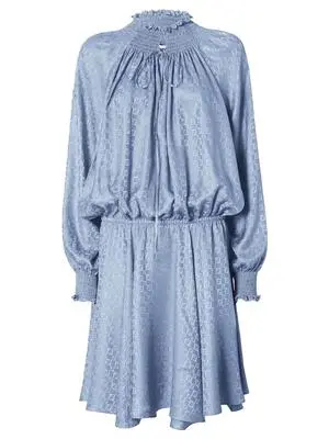 Fendi Jacquard Silk Dress - Red