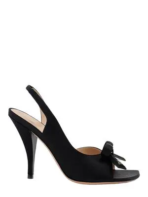 Dior DIOR Satin Bow Slingback Sandals Multicolor