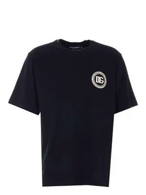 Dolce & Gabbana Dg Logo Patch T-shirt - Black