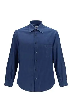 Brunello Cucinelli Lightweight Denim Shirt - Blue