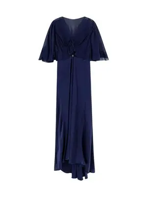 Alberta Ferretti Satin Long Dress - Multicolor