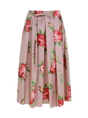 Dolce & Gabbana Cotton Skirt With Iconic Print - Multicolor
