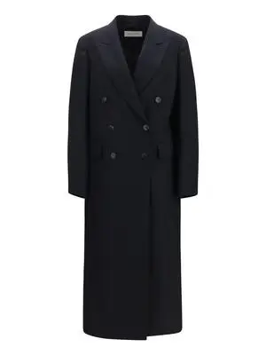 Dries Van Noten Long Wool Overcoat - Black