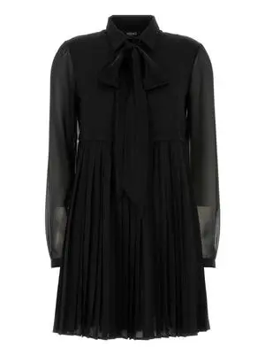 Versace Crepe Mini Dress - Black