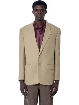Saint Laurent Yves Wool Blazer - Cream