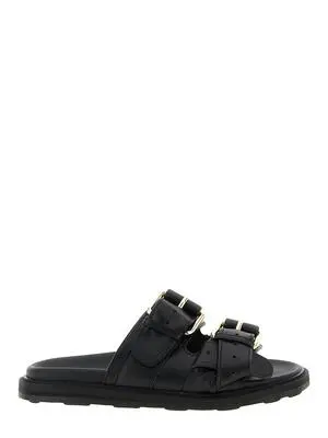 Moschino Double Strap Sandals - Black