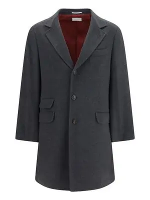 Brunello Cucinelli BRUNELLO CUCINELLI Cashmere Overcoat Gray