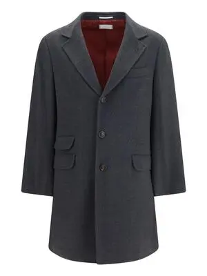 Brunello Cucinelli Cashmere Overcoat - Gray