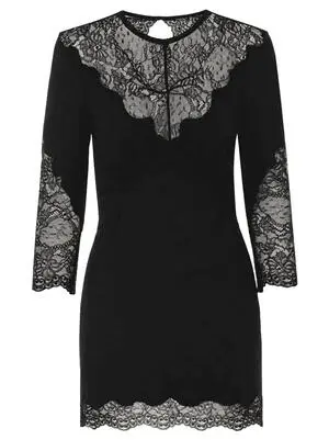 Attico Long-sleeve Pencil Mini Dress - Black