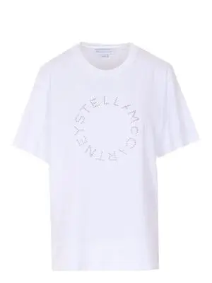 Stella McCartney Logo Embroidered Boyfriend T-shirt - White