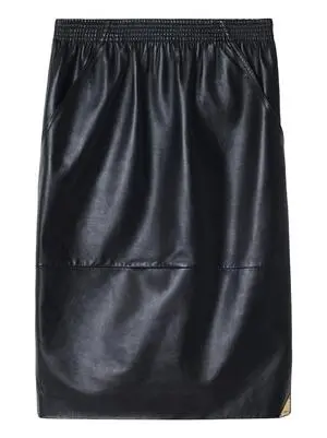 Chloé Plonge Nappa Leather Pencil Skirt - Black