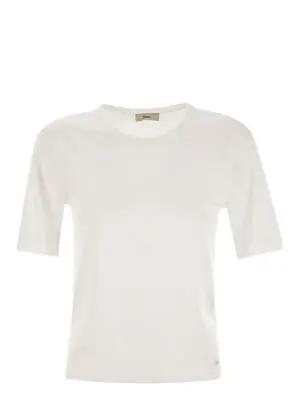 Herno Lyocell And Cotton T-shirt - White