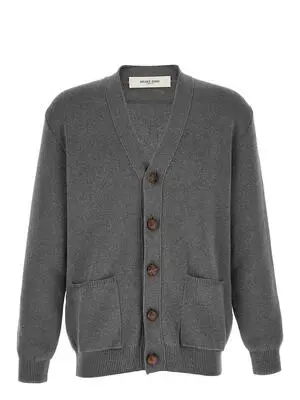 GOLDEN GOOSE Logo Cardigan - Gray