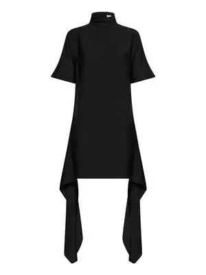 Alaïa Alaïa Women Black Viscose Asymmetric T-Shirt Mini Dress Multicolor
