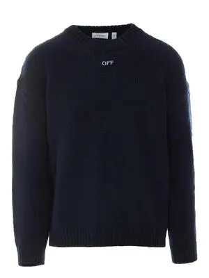 Off-White Arrow Maxi Embroidery Sweater - Blue