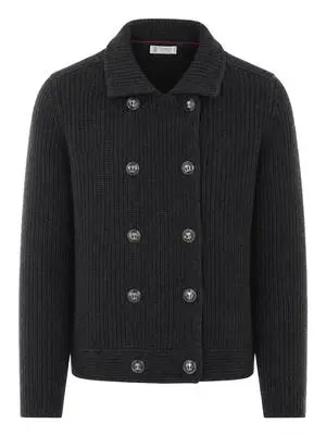 Brunello Cucinelli Cashmere Double-breasted Cardigan - Gray