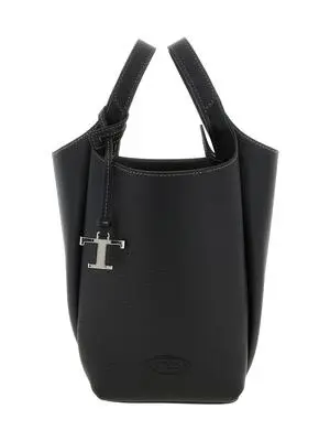 TOD'S T Timeless Mini Bucket Bag - Black
