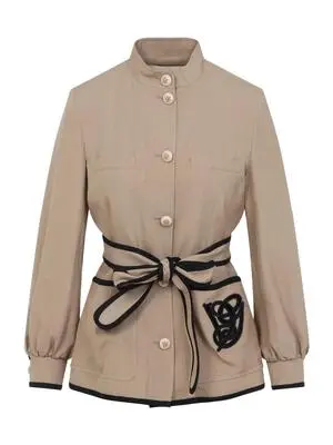 Valentino Garavani Caban Embroidered Logo Vg Jacket - Multicolor