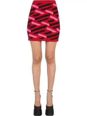 Versace La Greca Knit Skirt - Multicolor