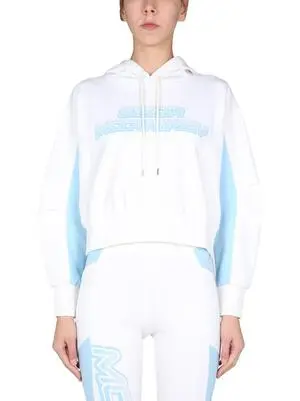 Stella McCartney Logo Print Hooded Sweatshirt - White