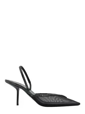 Saint Laurent Folie Back Open Pumps - Black