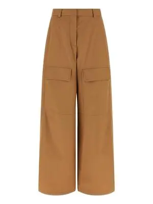 Stella McCartney Cargo Cotton Trousers - Cream