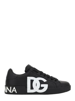 Dolce & Gabbana Leather Sneakers - Black
