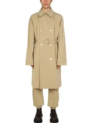 Bottega Veneta Nylon Trench Coat - Cream