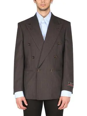 Gucci Double-breasted Jacket - Brown