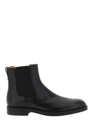 TOD'S Leather Chelsea Ankle Boots - Black