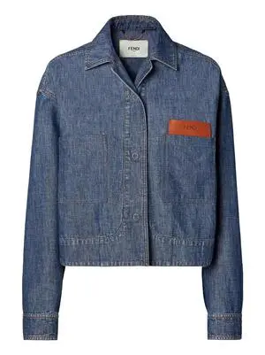 Fendi Chambray Denim Jacket - Blue
