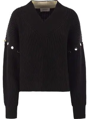 Sportmax Tay Oversized Jumper With Detachable Sleeves - Black