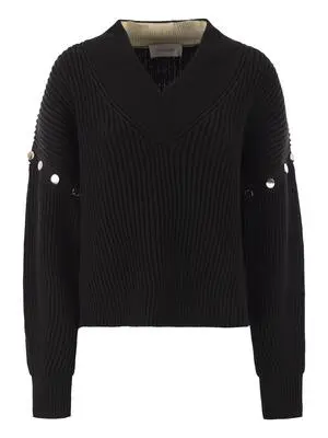 Sportmax Tay Oversized Jumper With Detachable Sleeves - Black