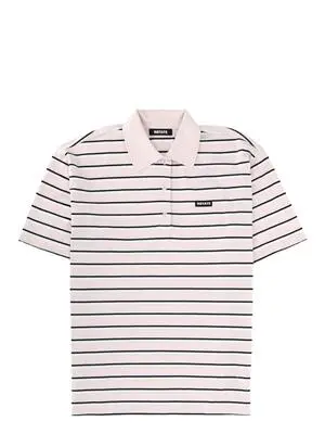 ROTATE BY BIRGER CHRISTENSEN Striped Polo Shirt With Logo - Pink