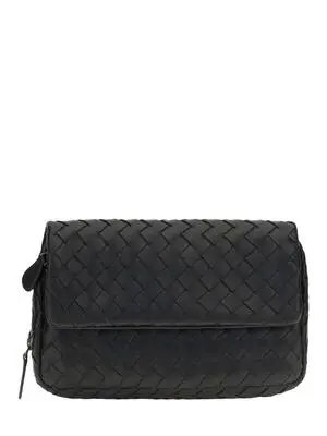 Bottega Veneta Intrecciato Shoulder Bag - Black
