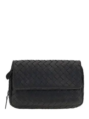 Bottega Veneta Intrecciato Shoulder Bag - Black