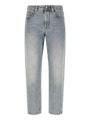 Brunello Cucinelli Baggy Tapered' Jeans - Blue
